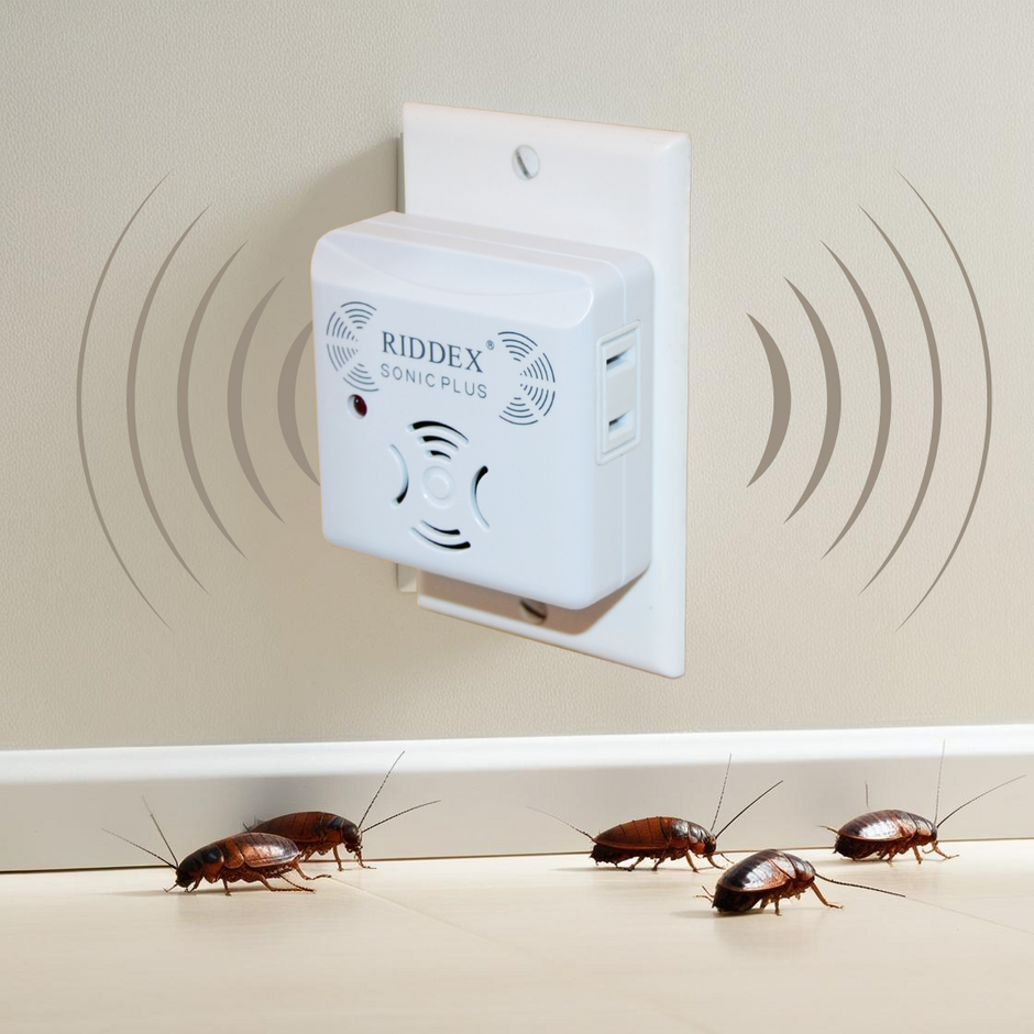 Ultrasonic Pest Repeller for Rodents/Cockroaches - Riddex® Sonic Plus