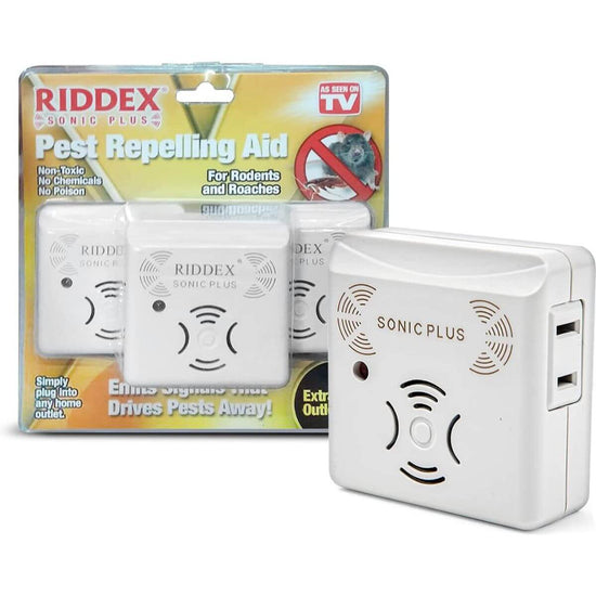 Ultrasonic Pest Repeller for Rodents/Cockroaches - Riddex® Sonic Plus